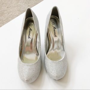 Mascotte | Shoes | Mascotte Silver Heels Carrie38 | Poshmark